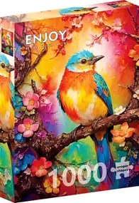 ENJOY Puzzle Barevný ptáček / 1000 dílků / od 14 let