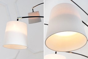 Stojací lampa LEVERO, 200 cm, černá, šedá, bílá