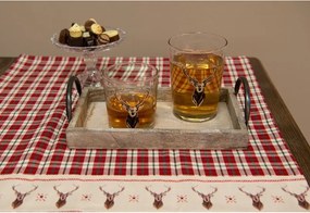 Sklenice na vodu s jelenem Cosy Lodge - Ø 8*9 cm/ 250ml