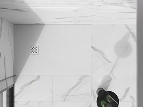 Mexen Stone+, obdélníková vanička z minerálního kompozitu 130 x 90 cm, bílá, bílá krytka, 44109013-W
