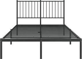 vidaXL Kovový rám postele s čelem 120 x 200 cm [350862] Barva: Bílá