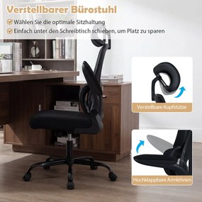 Costway Ergonomická kancelářská židle Stolní židle s bederní opěrkou