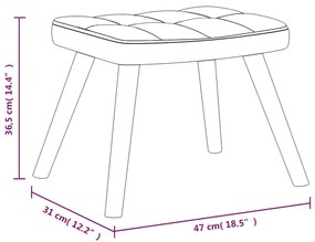 vidaXL Marketos Houpací křeslo se stoličkou hnědé textil