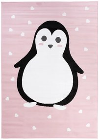 Chemex Dětský koberec tučňák 2 barvy, různé velikosti Barva: růžová, Rozměr: 120x170cm
