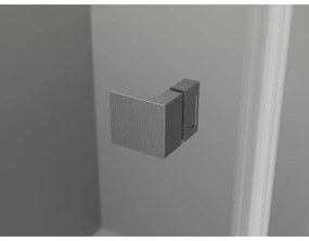 Mexen Lunar, výklopný sprchový kout levý 70 x 70 cm, 8mm čiré sklo, profil grafit broušený, 834-070-070-66-00-L