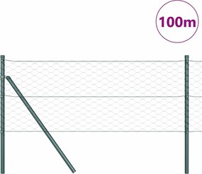 Hexagonální kotvení plotu 100 x 0,6 m Ocel potažená PVC Šedá 3352880