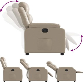 Elektrické polohovací křeslo cappuccino umělá kůže 3205034