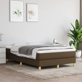 Rám postele s boxspringem tmavě hnědá 120 x 200 cm textil 3120601