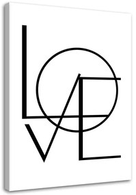 Obraz na plátně Říkadla Typografie Láska - 60x90 cm