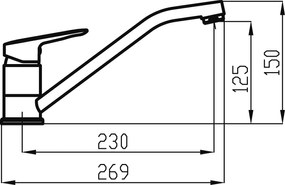 Novaservis, Dřezová baterie Metalia 54, chrom, 54091-0