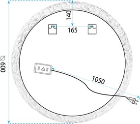 Tutumi Tutumi, LED zrcadlo 60cm YH-3562, HOM-01502