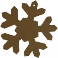 Vánoční ozdoba vločka zlatá kovová 10 cm, venkovní