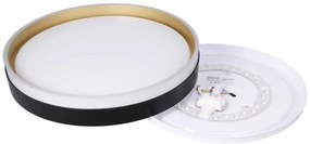Černo-bílo-zlaté LED stropní svítidlo Manhattan kulaté 24W  - Candellux