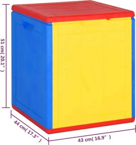 vidaXL Zahradní úložný box barevný PP ratan 90 l [364065]