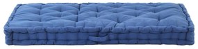48688 vidaXL Poduška na nábytek z palet bavlna 120 x 80 x 10 cm světle modrá