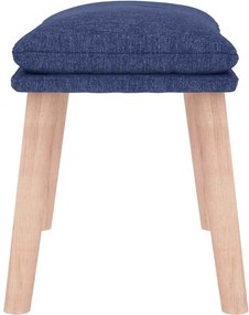 Podnožka modrá 45 x 29,5 x 35 cm textil 341428