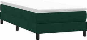 Postel Box Spring bez matrace tmavě zelená 100x220 cm samet 3315864