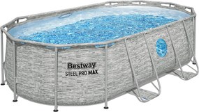 BESTWAY Power Steel Swim Vista bazén s oknem 427x250x100 14x8FT 7in1
