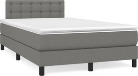 Box spring postel s matrací tmavě šedá 120x200 cm textil 3140362