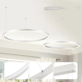 Brilagi - LED Stmívatelný lustr na lanku PORTOFINO LED/98W/230V stříbrná + DO