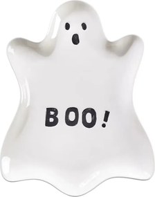 HALLOWEEN Dekorační talíř duch 36 cm - bílá
