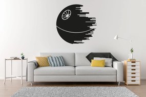 Lepy.cz Samolepka na zeď Star Wars - Hvězda Smrti Velikost (šířka x výška): 60x59cm, Barevná varianta: Černá