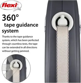 FLEXI Vodítko Comfort Plus S 5 m antracitové / Samonavíjecí / Do 15 kg
