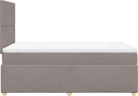 Box spring postel s matrací taupe 120x200 cm textil 3293544