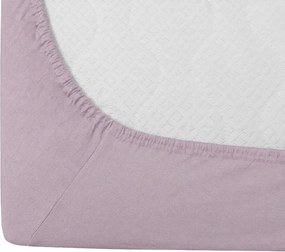 Bavlněné prostěradlo s gumou STANDARD 90 x 200 cm světle fialové