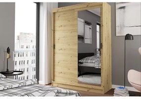 Zrcadlová šatní skříň s posuvnými dveřmi MONTREAL 150 cm