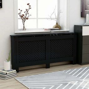 Kryt na radiátor černý 172 x 19 x 81,5 cm MDF 288198