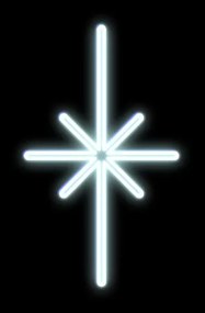 DLED DZ113S4 LED světelný motiv hvězda polaris, závěsná,53 x 90 cm, ledová bílá