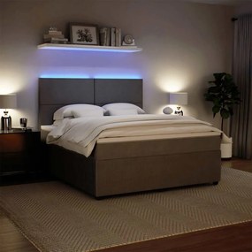 Box spring postel s matrací světle šedá 180x200 cm samet 3294700