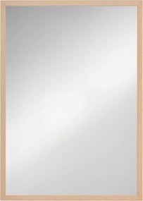 HOMCOM Zrcadlo do koupelny 50x70 cm Obdélníkové dekorativní zrcadlo do obývacího pokoje, vstupní haly, horizontálně nebo vertikálně, přírodní | Aosom