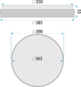 Toolight Toolight, LED stropní svítidlo 40cm, 24W, 4000lm, G116-C, přírodní hnědá-bílá, OSW-06382