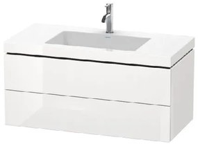 Duravit L-Cube - Skříňka s umyvadlem 500x1000x480 mm, 2 zásuvky, bílá vysoký lesk LC6928O2222