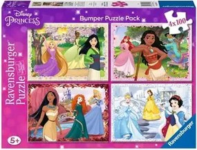 Ravensburger Disney: Princezny - 4x100 dílků / od 5 let