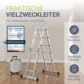 Juskys Hliníkový multifunkční žebřík Velikost: 360 cm