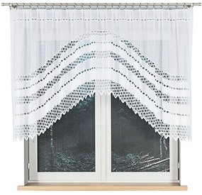 Dekorační oblouková krátká záclona na žabky FILOMENA 120 bílá 270x120 cm MyBestHome