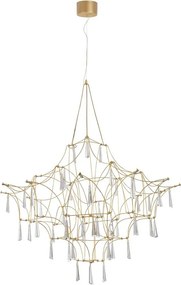 Kovové LED závěsné svítidlo ve zlaté barvě ø 80 cm Goro – Nova Luce