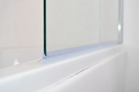 ARTTEC Vanová zástěna dvoudílná skládací 120 x 140 cm čiré sklo PAN01039