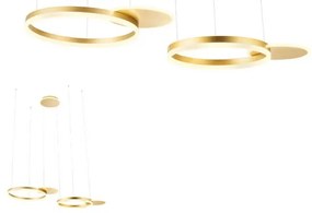 Redo Závěsné LED svítidlo Sigua - kulaté, 90x66cm Barva: Zlatá