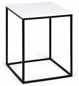 Mramorový konferenční stolek Laval 45 cm černobílý