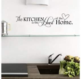 Samolepka na zeď "Kuchyň je srdcem domova" 66x15 cm