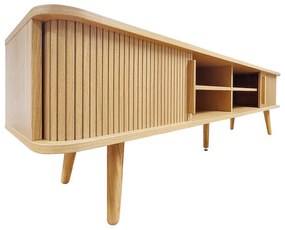 TV stolek v dekoru dubu v přírodní barvě 178x50x40 cm Rove – Woodman