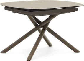 Rozkládací jídelní stůl s přídavnou deskou s keramickou deskou 100x130 cm Yodalia – Kave Home