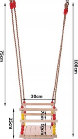 Verk Group Dětská zahradní houpačka křeslo houpací křeslo dřevěné zábradlí pro zahradu home