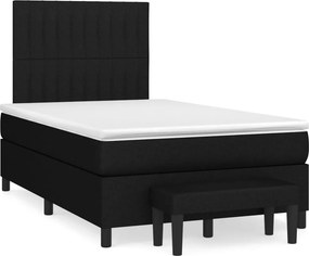 Box spring postel s matrací černá 120x200 cm textil 3136743