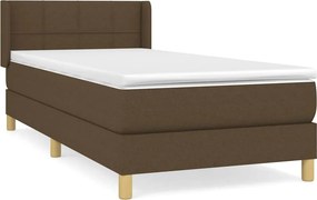 Box spring postel s matrací tmavě hnědá 80x200 cm textil 3130228