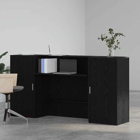 Recepční stůl černý dub 200x50x103,5 cm kompozitní dřevo 3324215